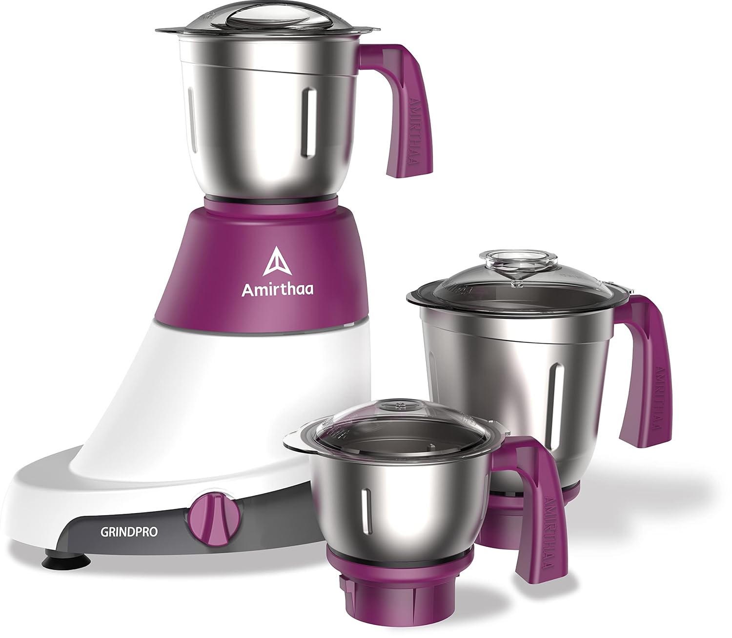Amirthaa Grind Pro 550 Watt Mixer Grinder with 3 Jars - Purple | Bharat ...